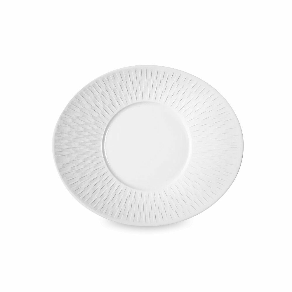 Блюдце для чашки 400 мл BLANC, 20 х 17 см, фарфор, белый, серия Boreal, 193323, GUY DEGRENNE