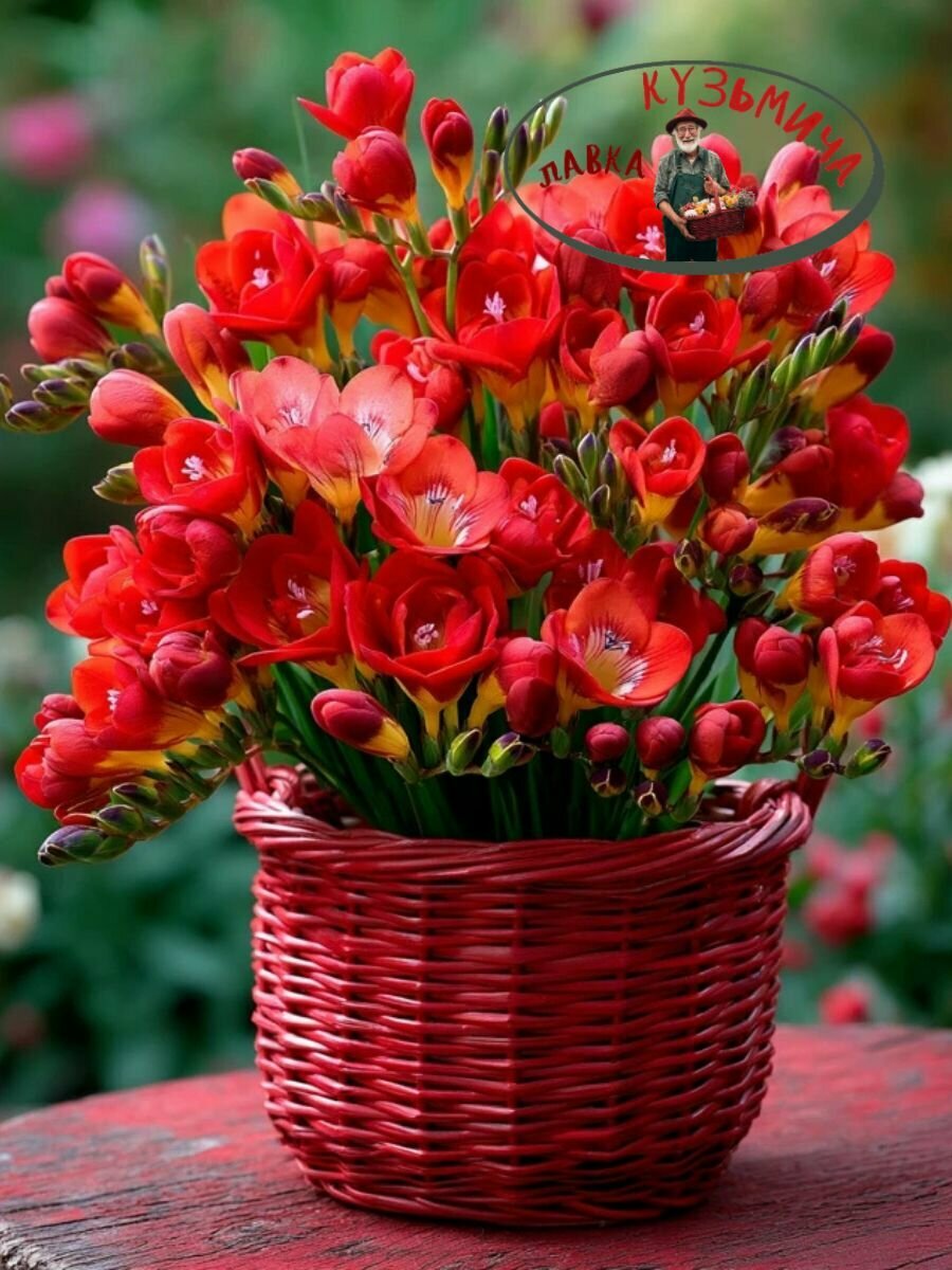 Луковицы цветов, Лавка Кузьмича, Фрезия RED, многолетние (10 штук )