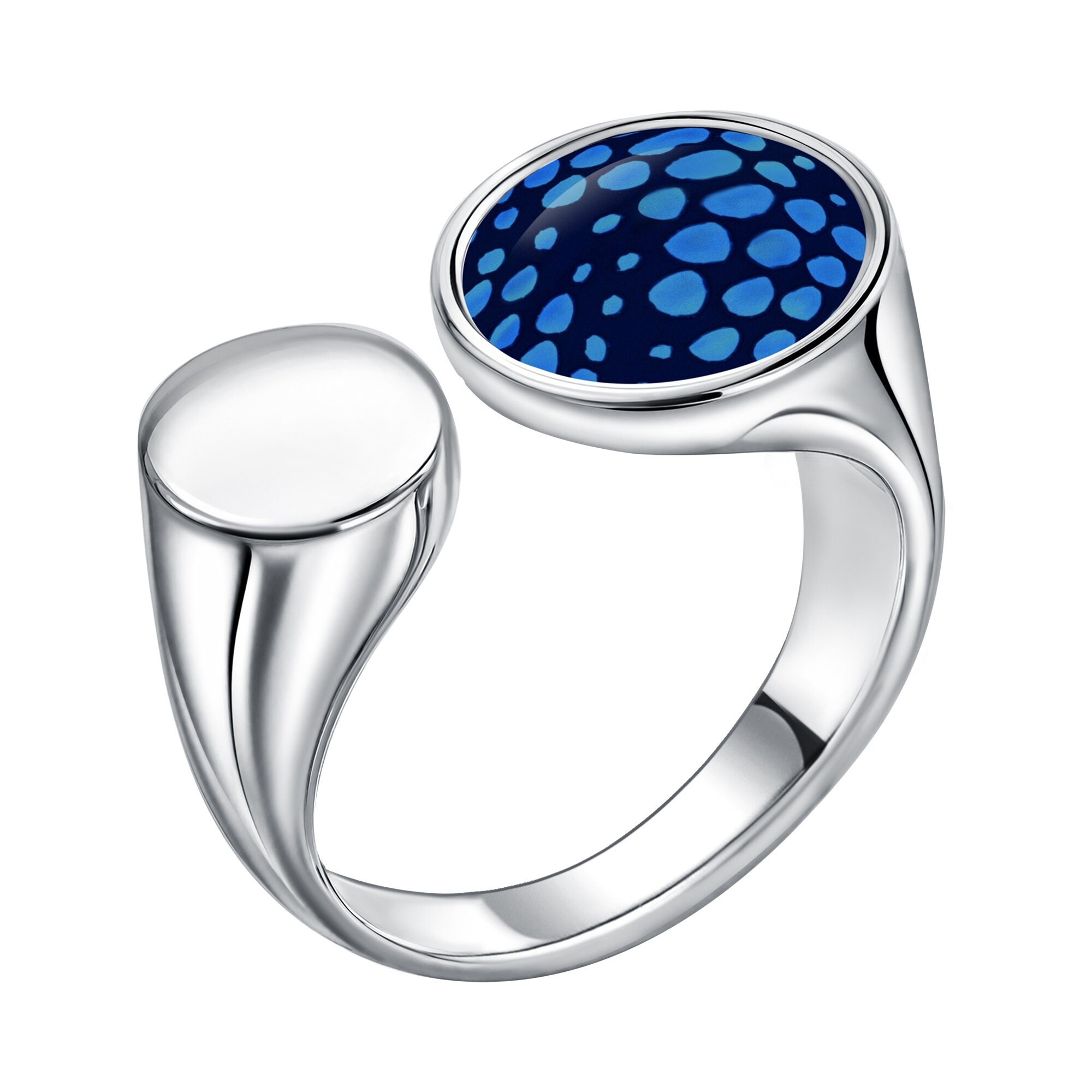Кольцо Diamant online, серебро, 925 проба, родирование, эмаль