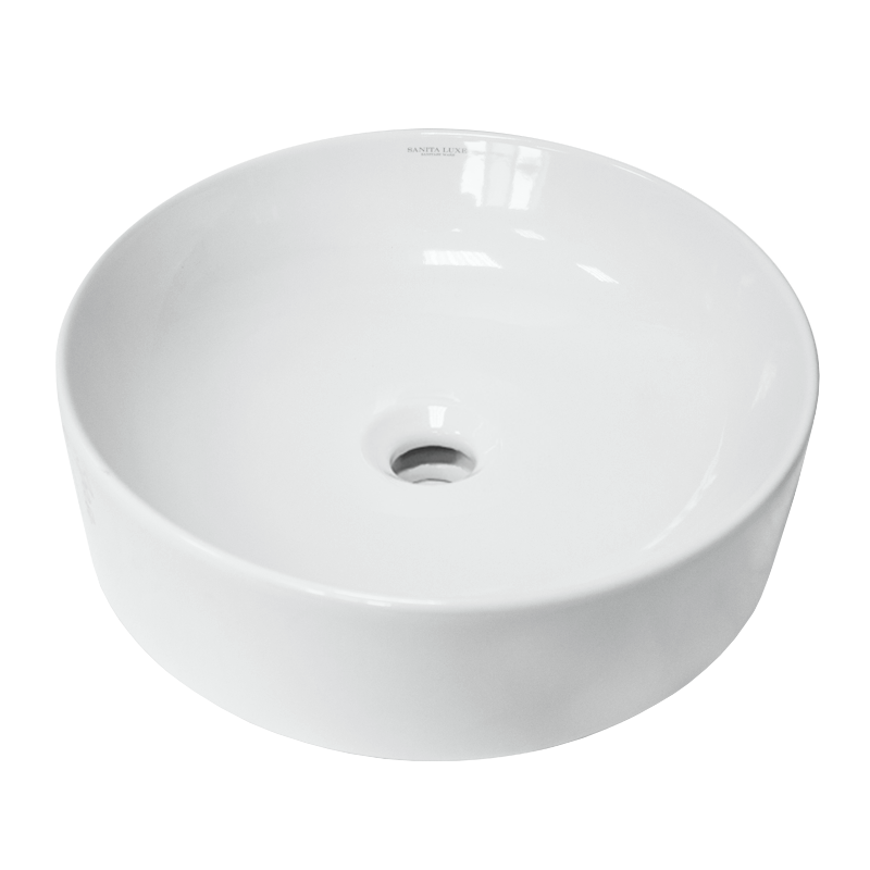 Раковина накладная Sanita Luxe Best Slim 40 WB.CT Best 40-N. Slim WHT.G S1 Белая, фарфор
