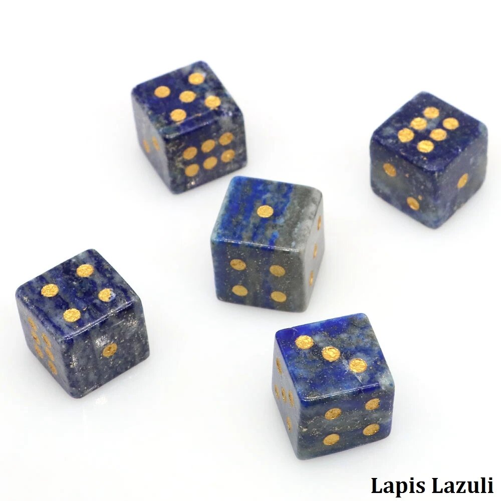 Натуральные кристаллы D6 кости 16 мм 10pcs, Lapis Lazuli