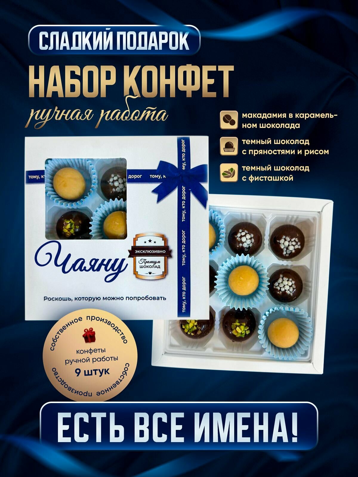 Набор конфет, именной "Для тех кто дорог", Чаян