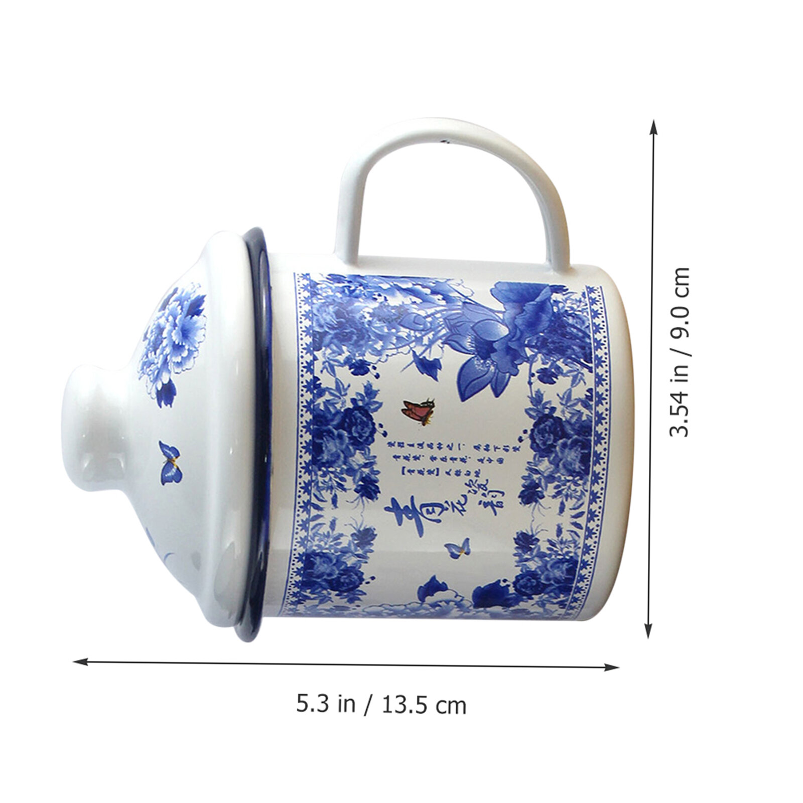 Кружка Из Эмали Ретро Кружка Для Кофе И Чая 13 5X9 См Многоцветная