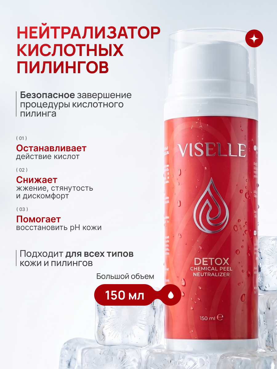 Крем-гель универсальный нейтрализатор химических пилингов VISELLE Detox Neutralizer, 150 мл