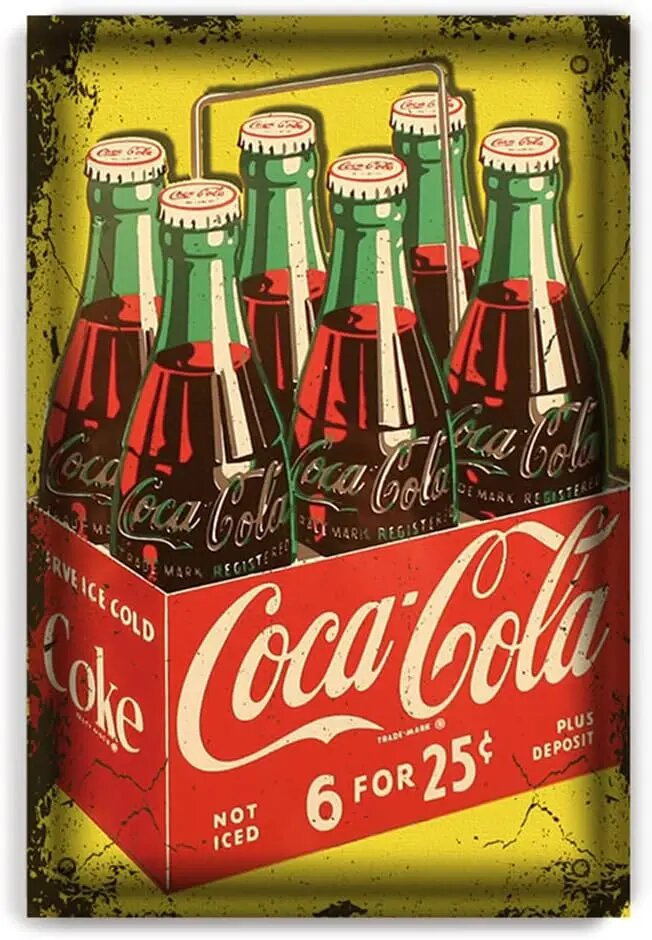 Металлическая табличка Coca-Cola винтажная aluminum 20x30cm