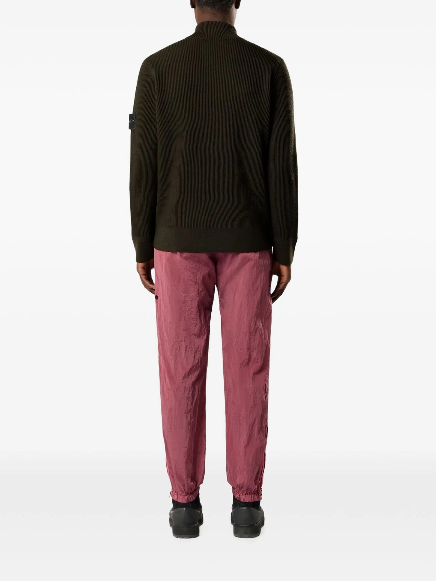 Куртка Stone Island Ribbed-knit Compass-patch jacket, размер L — фото 1