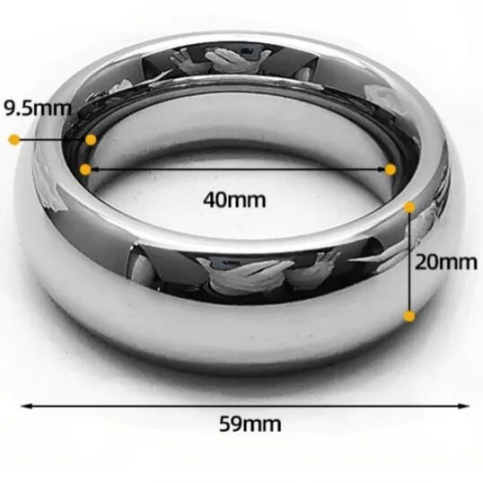 Металлическое кольцо для пениса 40mm