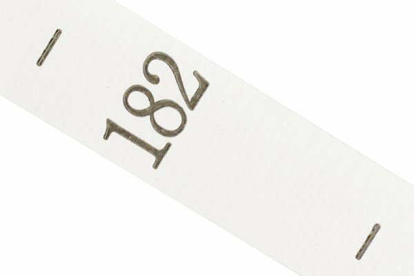 Размерники TBY полиэстер, 182, белые, 10х25 мм, 800 шт, 20 м (разм. ТВ.182/БЕЛ)