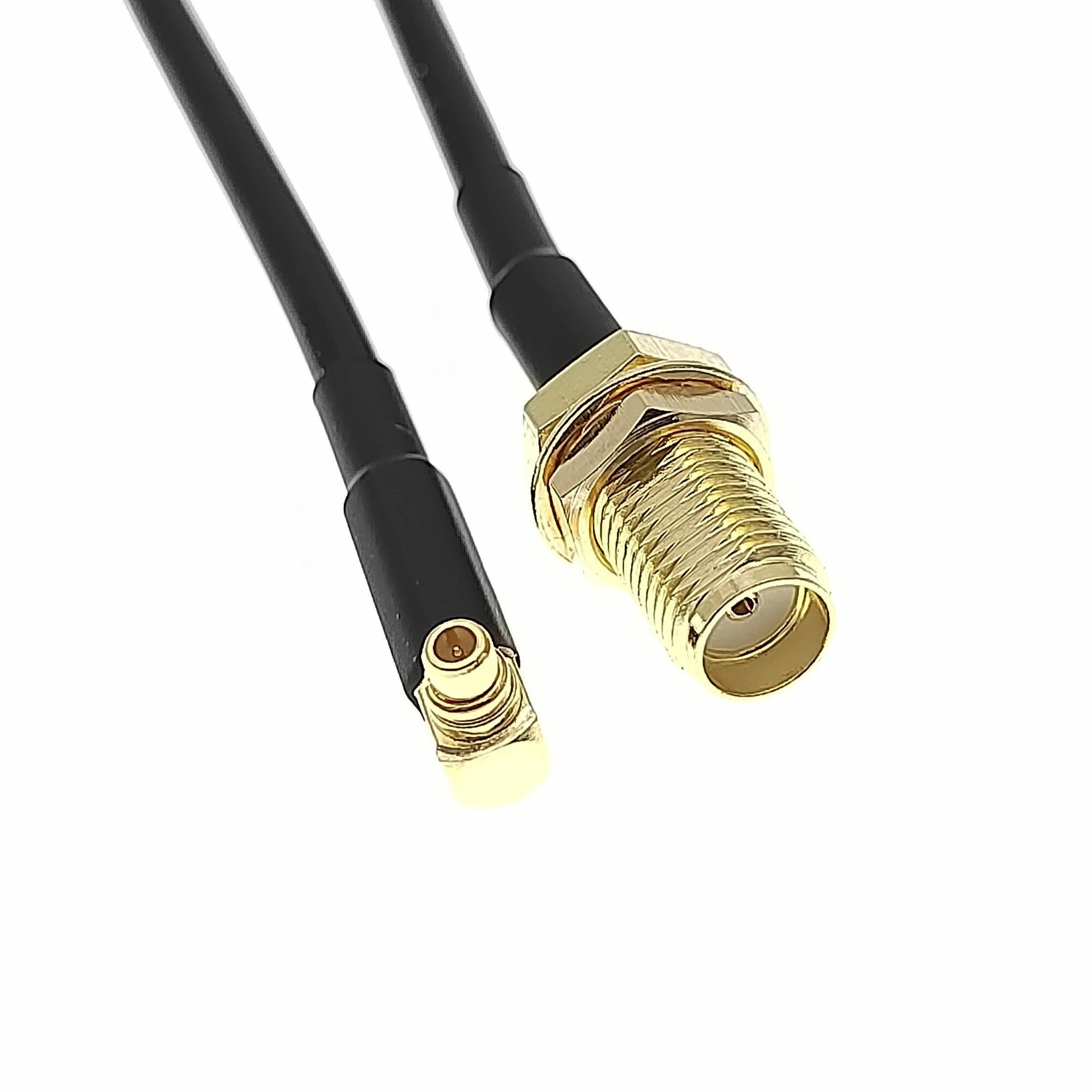 Переходник SMA female - MCX male угловой 15 см пигтейл