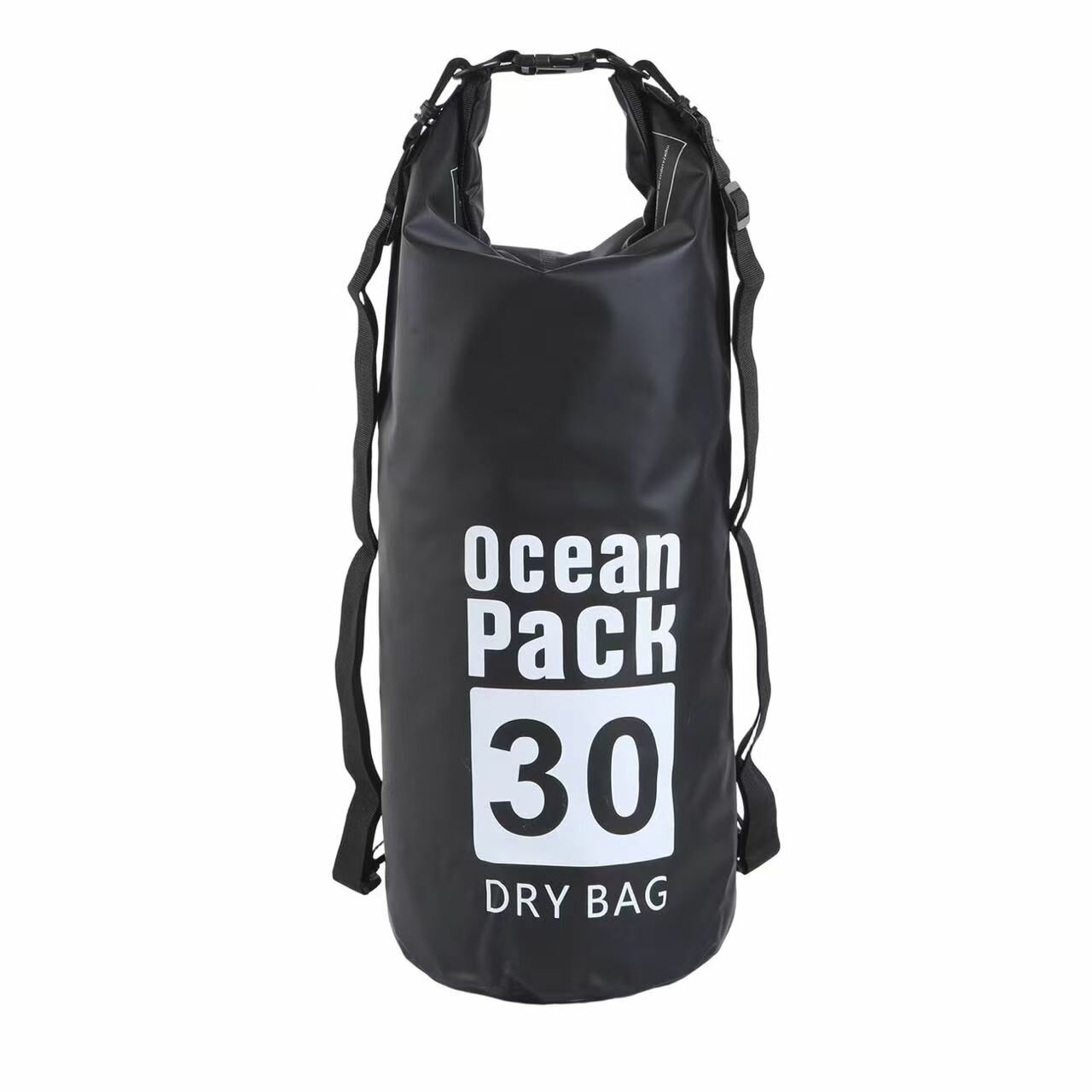 Гермомешок Ocean Pack черный 30л водонепроницаемая спортивная сумка, туристический походный рюкзак, для охоты и рыбалки, на отдых