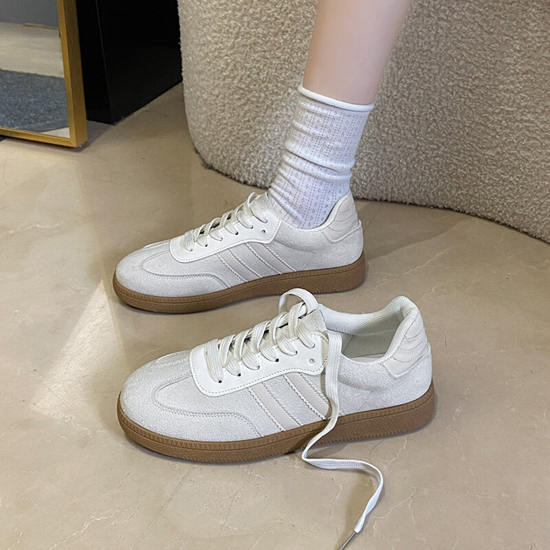 JYL Туфли для повседневности Женщин Удобные Плоский подошваКожа/Light Brown
