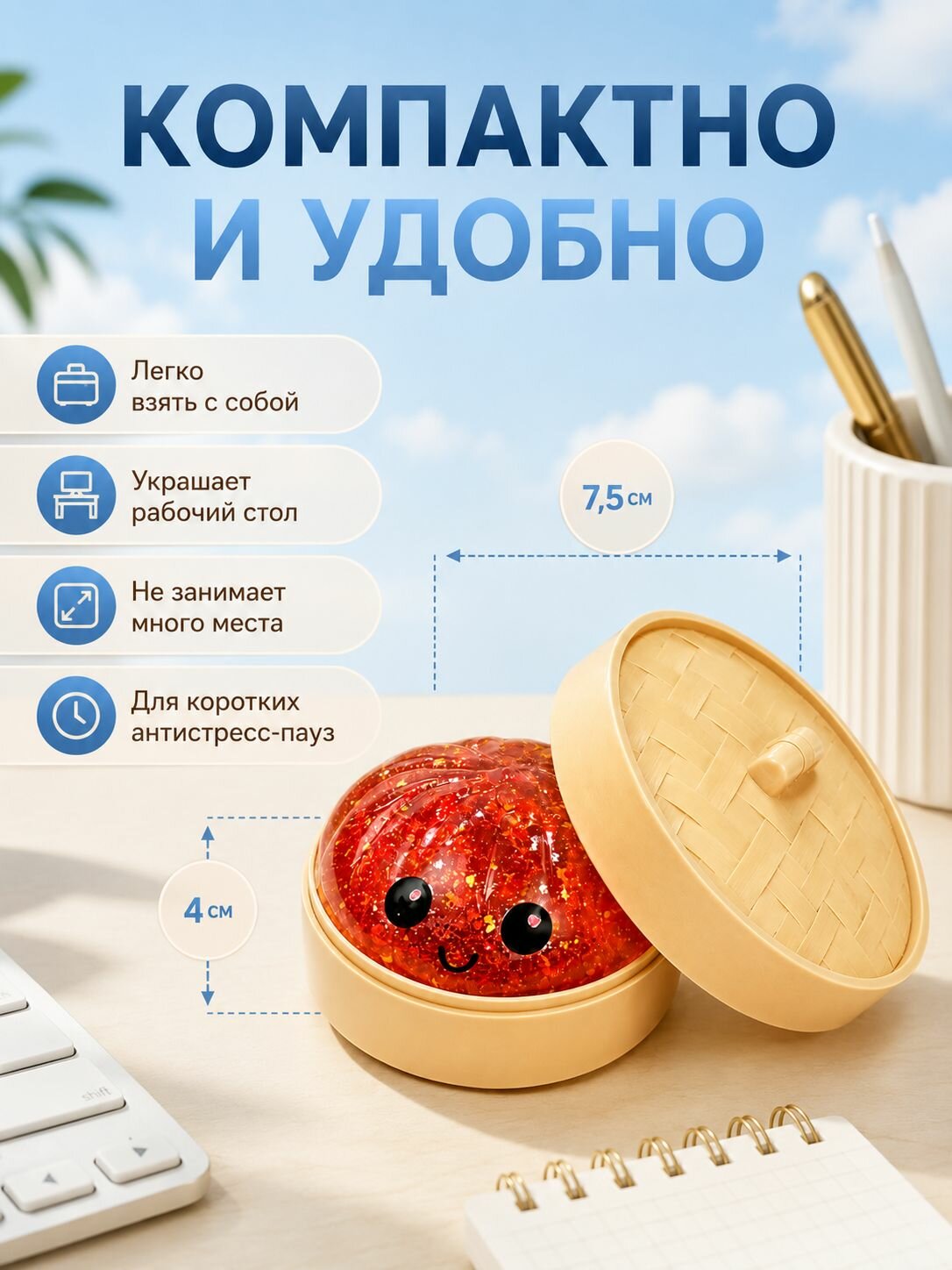 TOY rainbow mystery Сквиш Дамплинги Антистресс Слайм