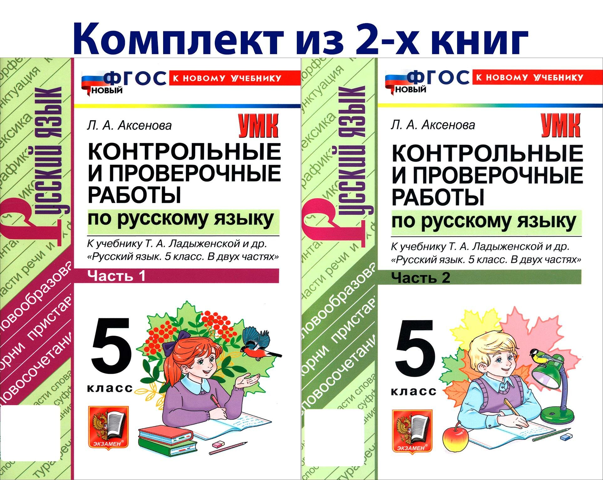 Русский язык. 5 класс. Контрольные и проверочные работы к учебнику Т. А. Ладыженской и др. 2 части