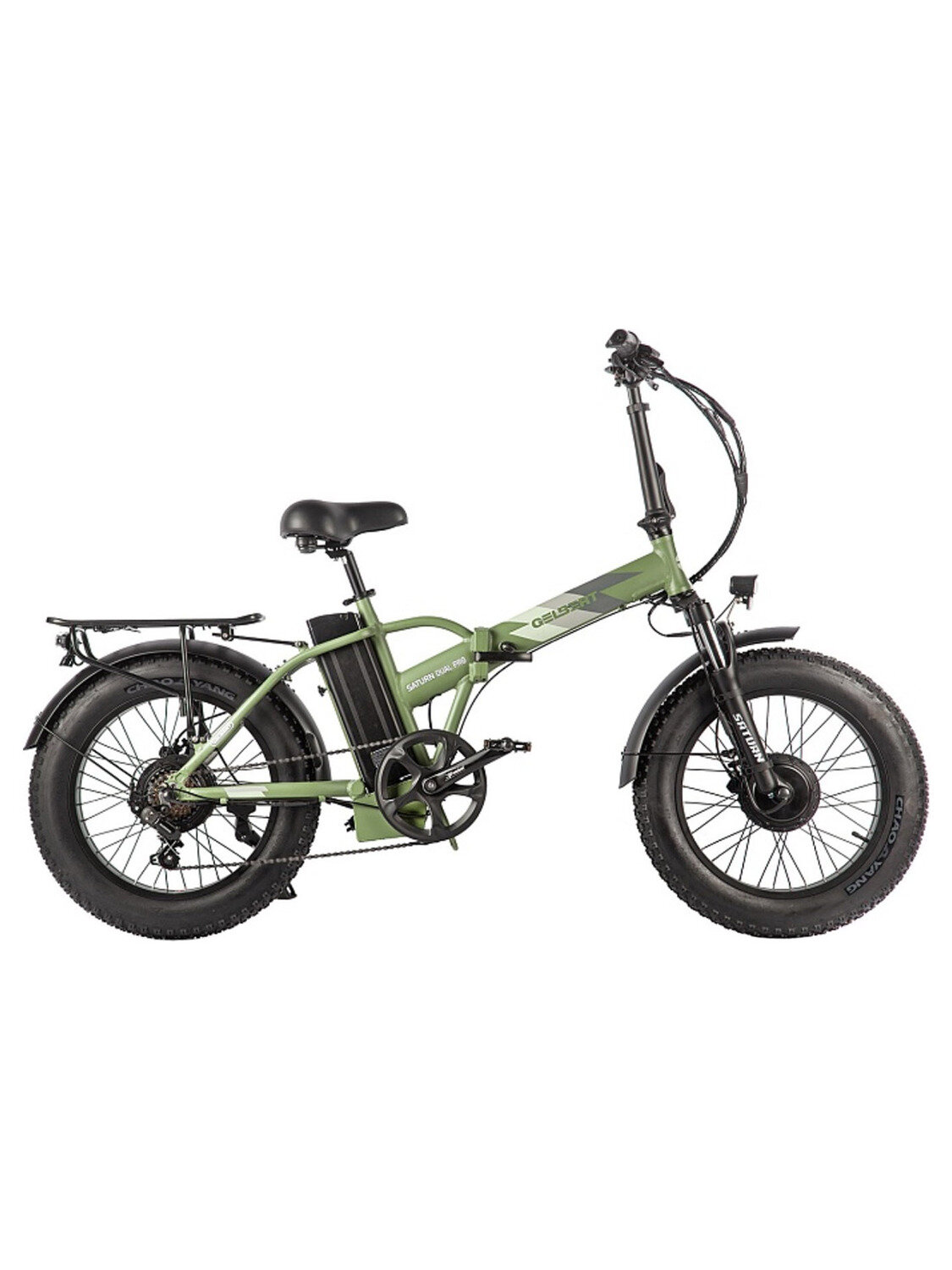 Электровелосипед Gelbert (Eltreco) Saturn Dual PRO Хаки, для мужчин ,1000