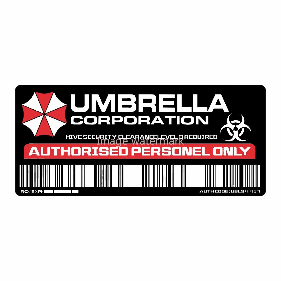 Наклейка Umbrella Corporation, водостойкая виниловая