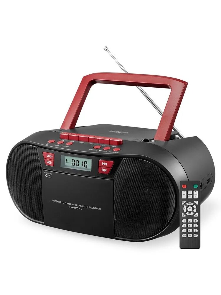 Портативный Bluetooth CD-плеер, магнитофон, FM радио с AUX и функцией записи