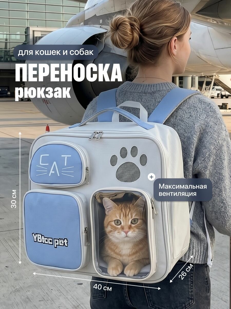 Переноска рюкзак для кошек и собак мелких пород Рюкзак для путешествий с животными, сумка-сумочка