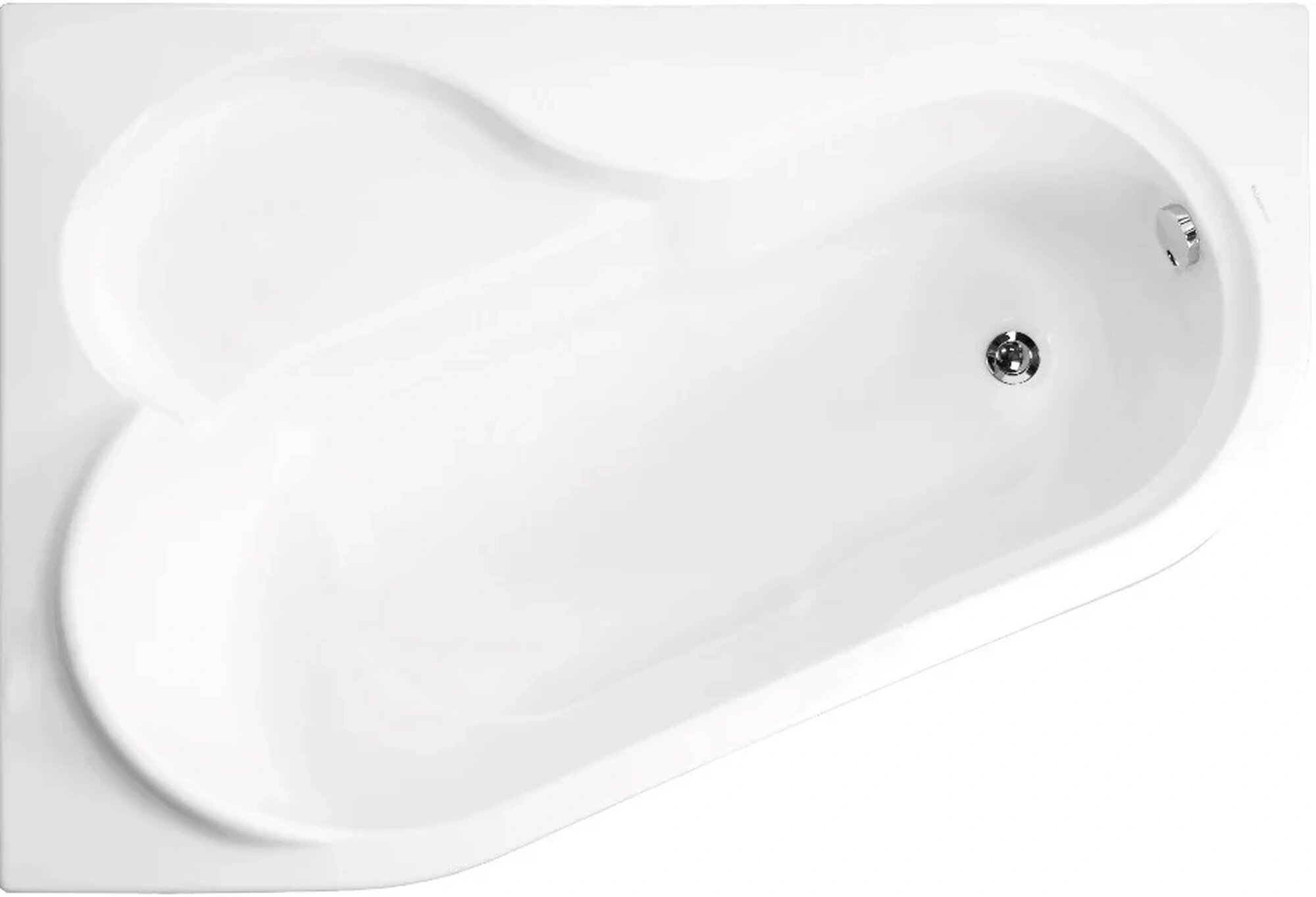 Акриловая ванна Vagnerplast Selena L 145x100 см, ультрабелая, левая