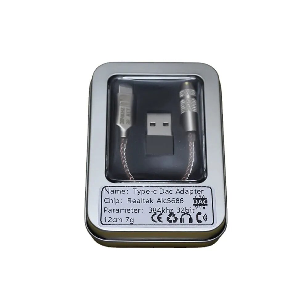 ALC5686 USB Type C до 3,5 мм ЦАП-усилитель для наушников Amplifie Цифровой декодер AUX