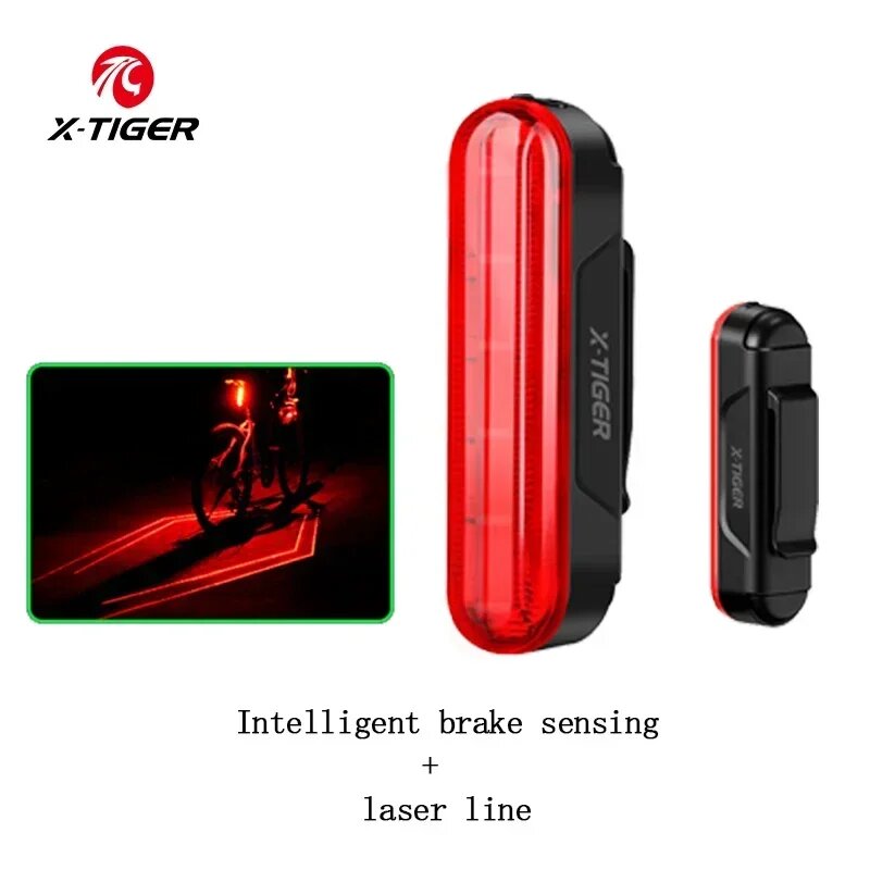 X-TIGER Интеллектуальный задний фонарь для велосипеда Красный, WD-1202