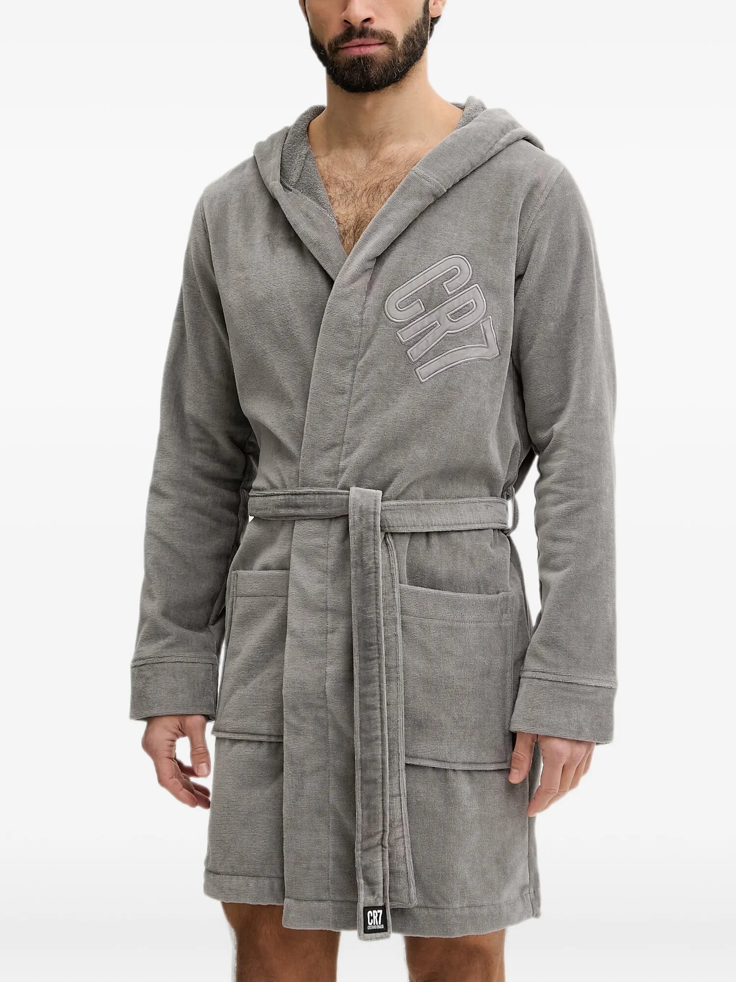 Халат Logo-patch hooded robe