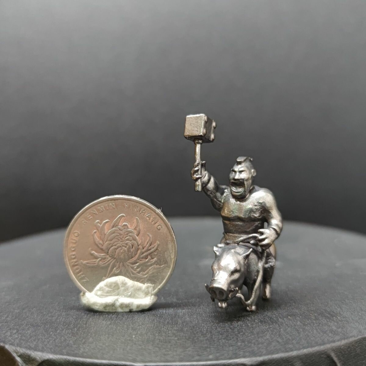 Мини латунная фигурка Всадник на кабане Clash Royale, высота 43 мм, вес 25 г, декор, подарок геймеру