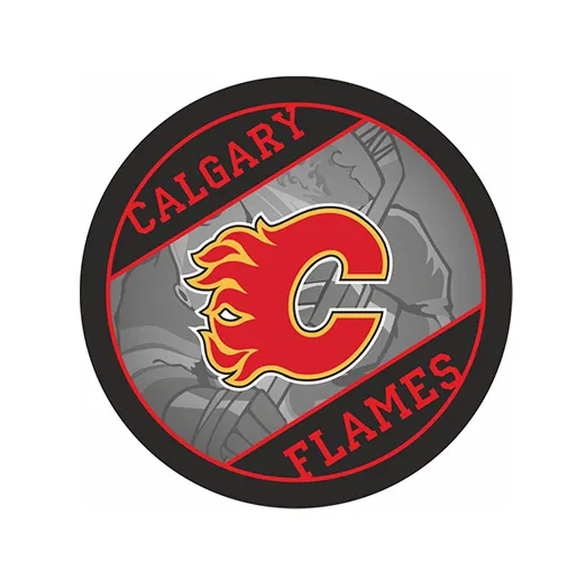 Шайба Rubena Calgary Flames NHL, резина, 76х25 мм, цвет черный