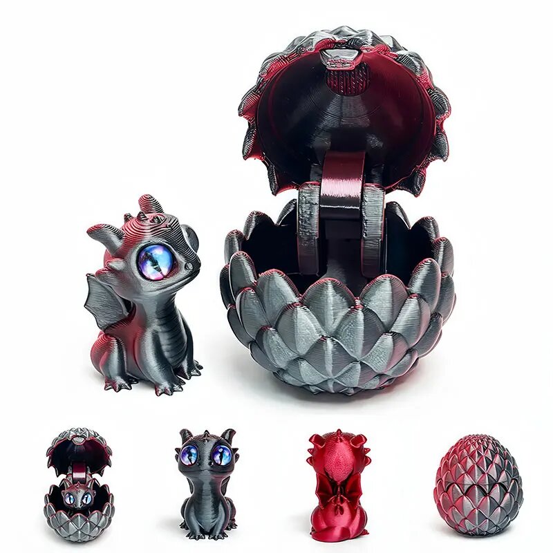Миниатюра динозавра Night Fury, яйцо дракона, пластик, Цвет: dragon eggs B