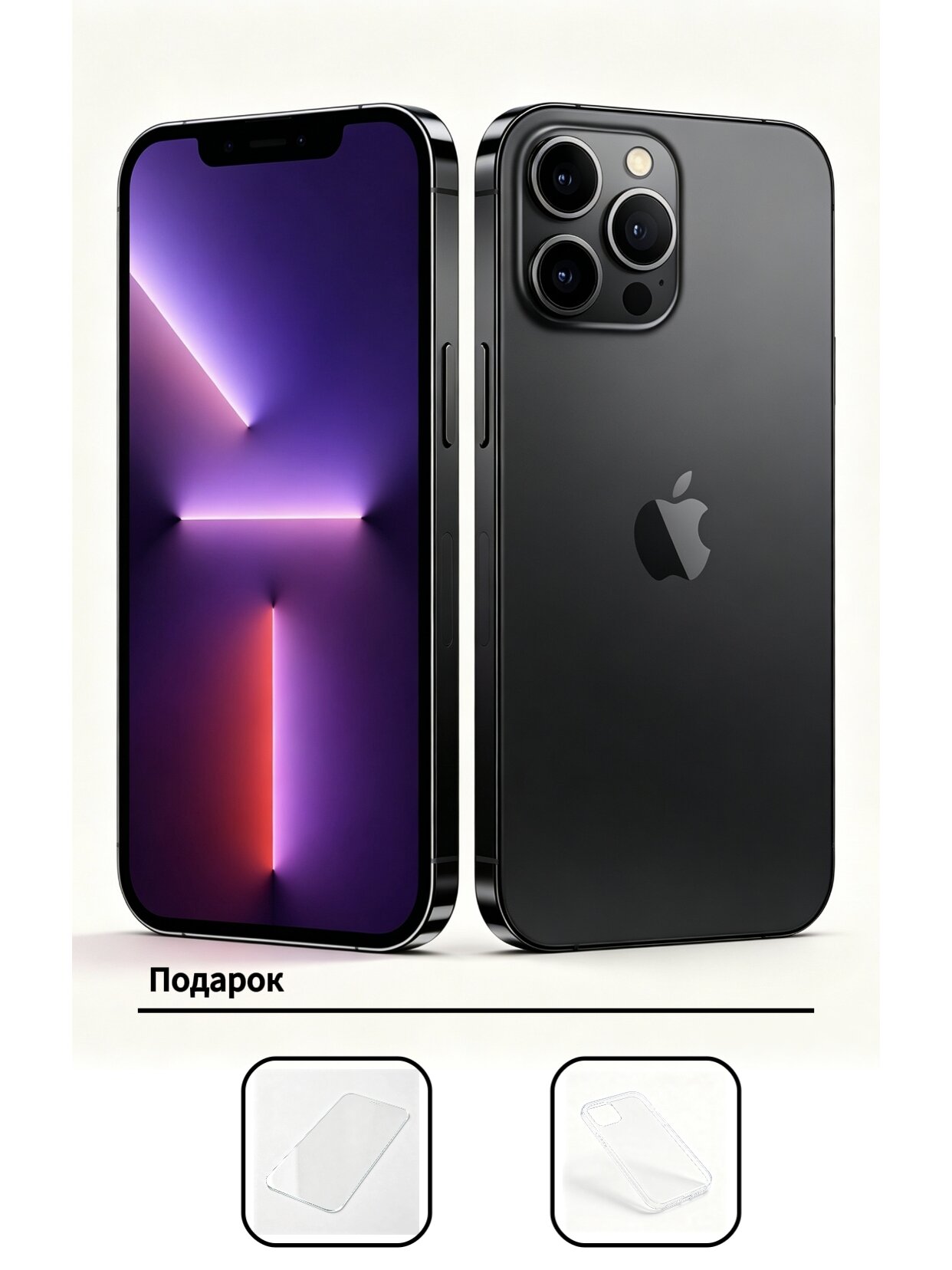 Apple смартфон iPhone 13 Pro 128ГБ Graphite, без RuStore, Dual nano SIM RU, корпус удобно в руке, оригинальный Новый