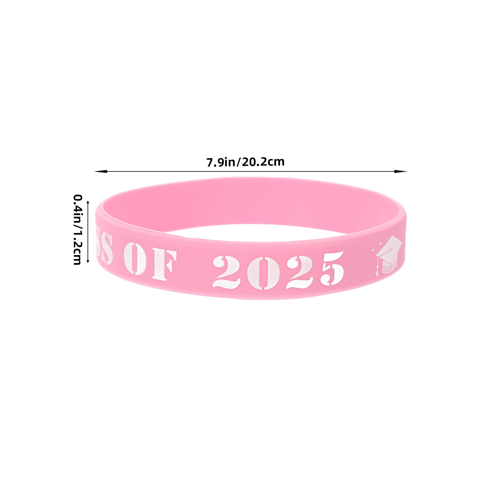 Silicone Wristbands Для Выпускного Праздника 25 Штук Розовые Браслеты Из Силикона 20.20X1.20X0.20Cm