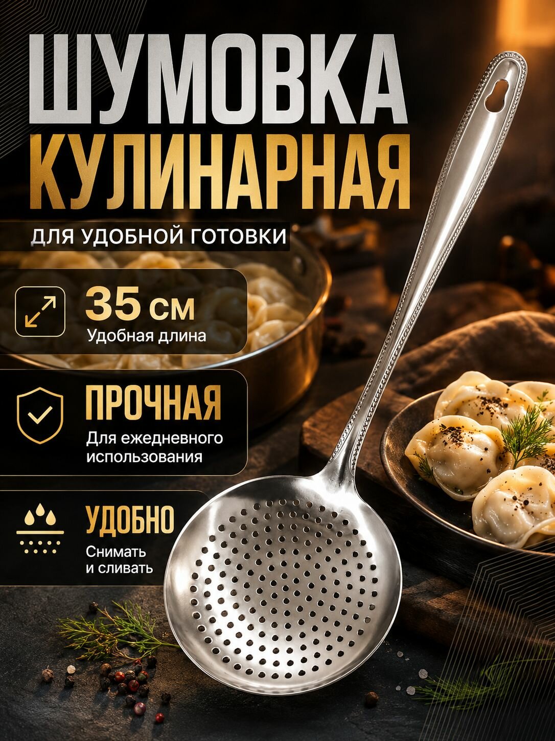 Шумовка, 35 см