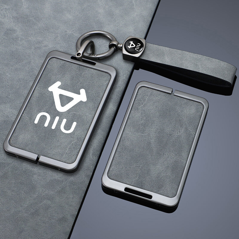 Тонкий NFC-чехол для электросамоката Niu G400/G400T в премиум-сером цвете с ремешком на запястье