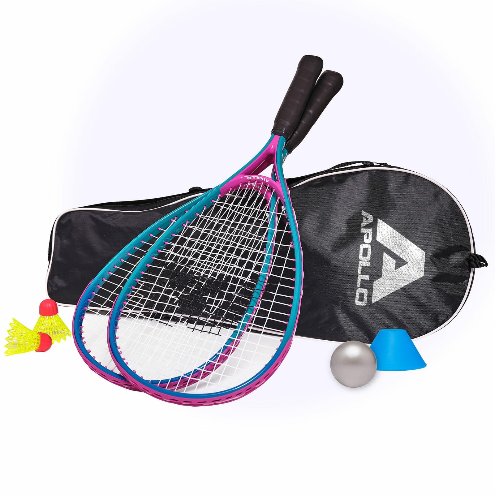 DECATHLON набор для бадминтона Decathlon Speed Badminton с сумкой Apollo 2 алюминиевые ракетки, розово-синий