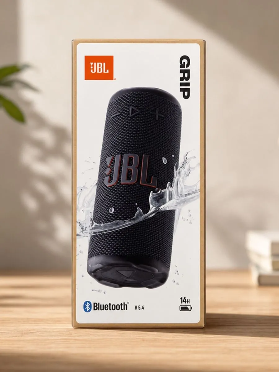 Портативная колонка JBL Grip , черный, защита IP68, до 14 ч работы