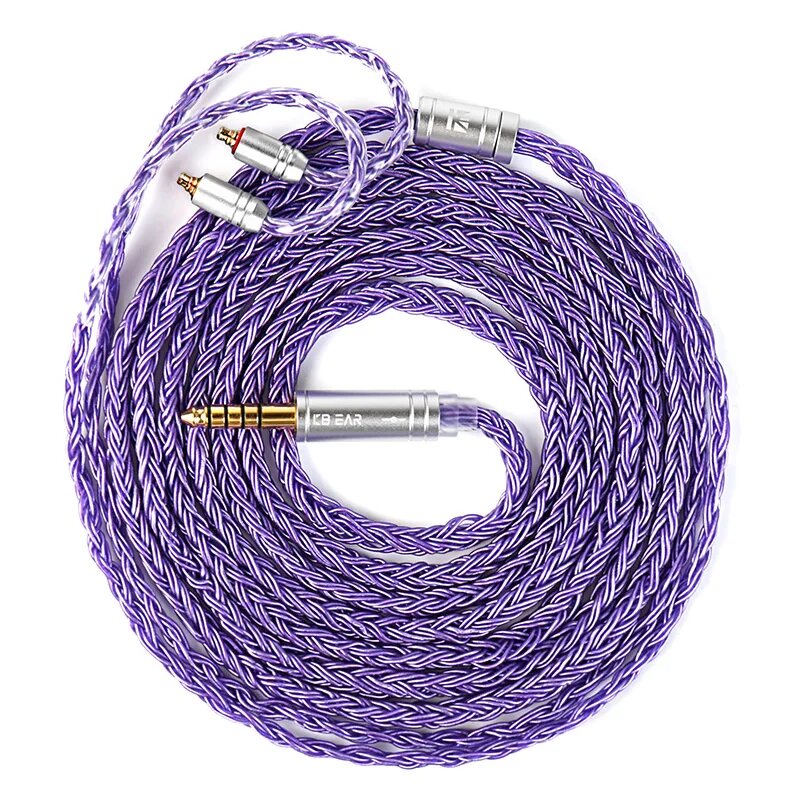 KBEAR ST16 Max кабель для наушников 1,5 м purple MMCX-4.4mm