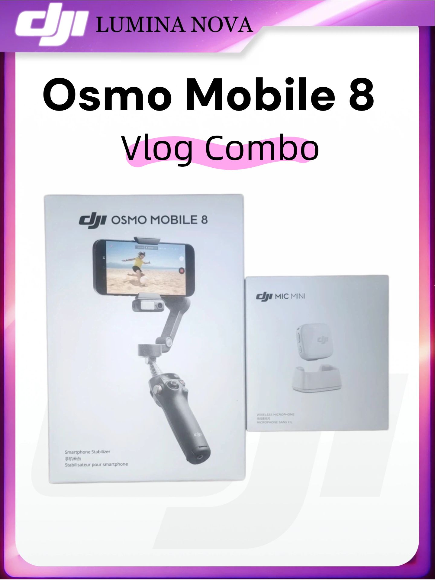 Стабилизатор DJI Osmo Mobile 8 vlog combo мини-набор для микрофона