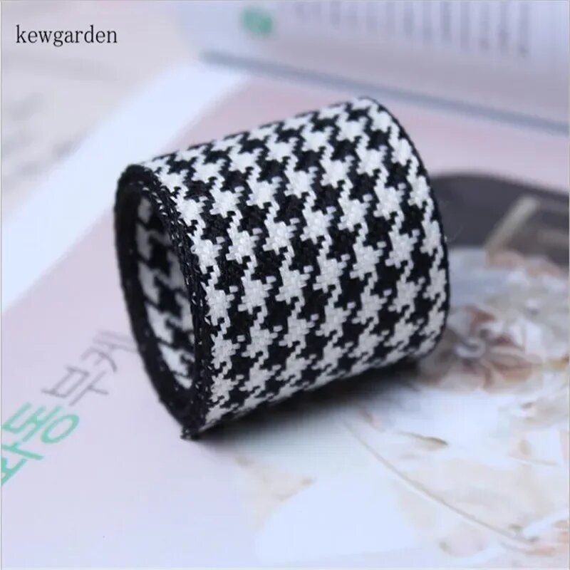 Kewgarden хлопковая лента «гусиные лапки» 20 ярдов Черный, черный, 38mm