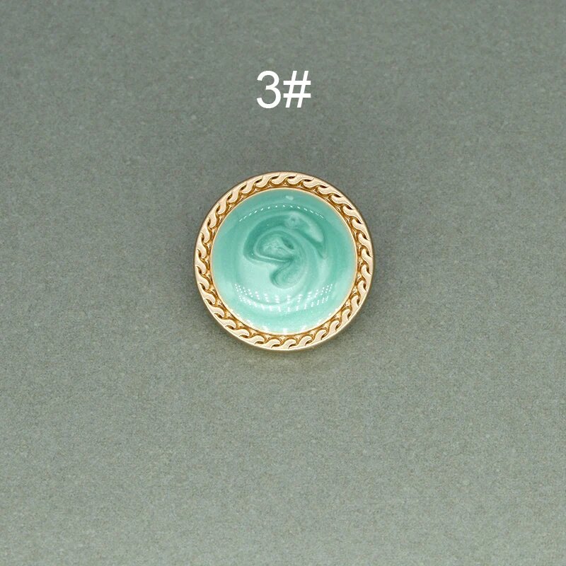 Металлические золотые жемчужные пуговицы JOD 6 шт 20mm. 6 pieces, 3