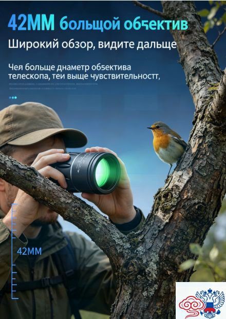 GEALFIS Монокуляр ночного видения 800x80, цифровой дневной/ночной с большим увеличением для наблюдения, охоты и охр