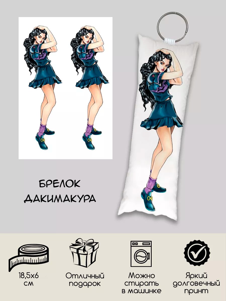 Брелок дакимакура ДжоДжо 18,5х6 см