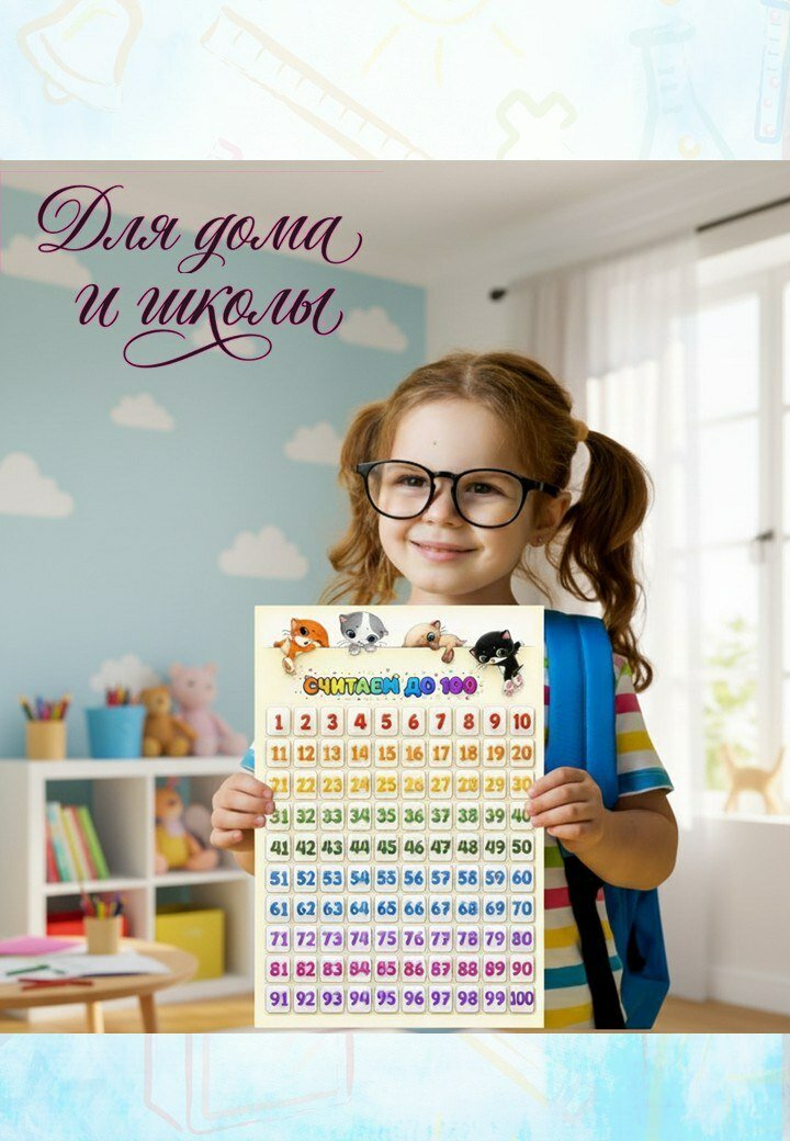 Считаем до 100. Учимся считать. Формат А4 — фото 1