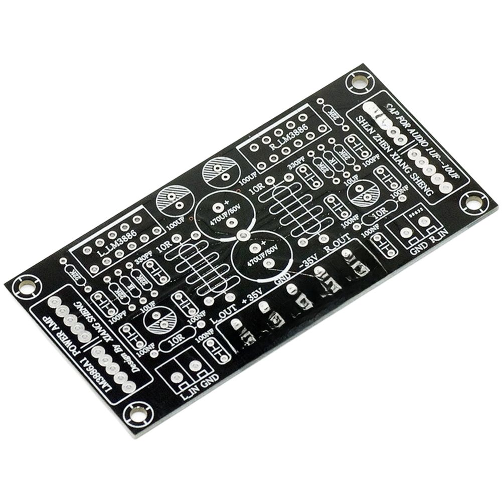 LM3886 сделай сам , двухканальный аудиокомплект, печатная плата усилителя мощности на 68 Вт с двумя каналами, готовая сборка