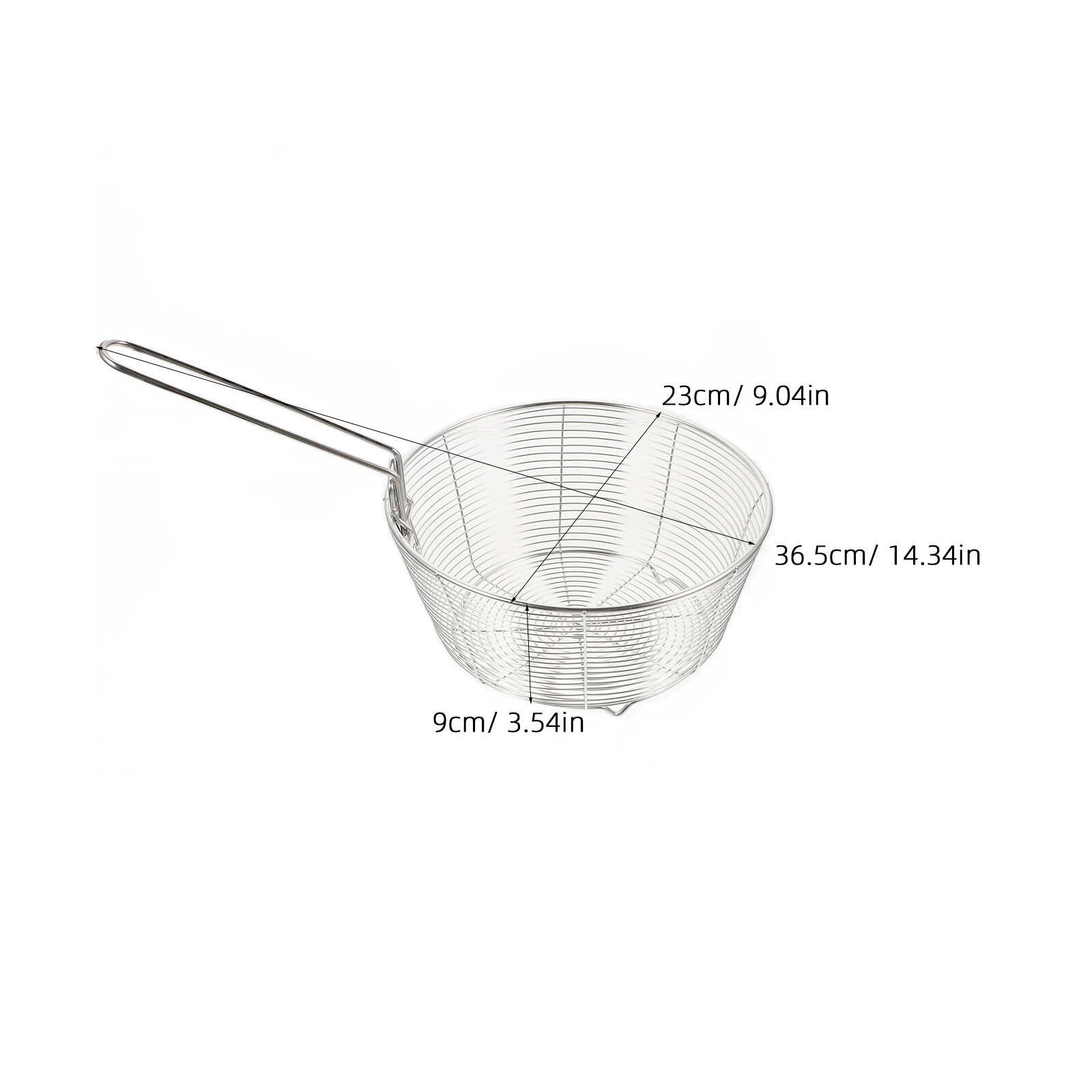 Frying Basket Из Нержавеющей Стали Для Приготовления Картофеля Фри И Курицы Размер 9X24X36 5Cm