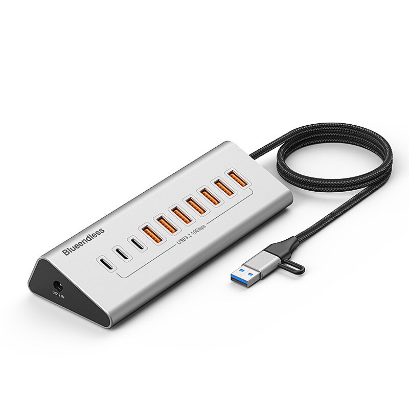 Lanshuo USB3.2 удлинитель-сплиттер Type-C для ноутбуков и настольных компьютеров, концентратор расширения 10 Гбит/с.