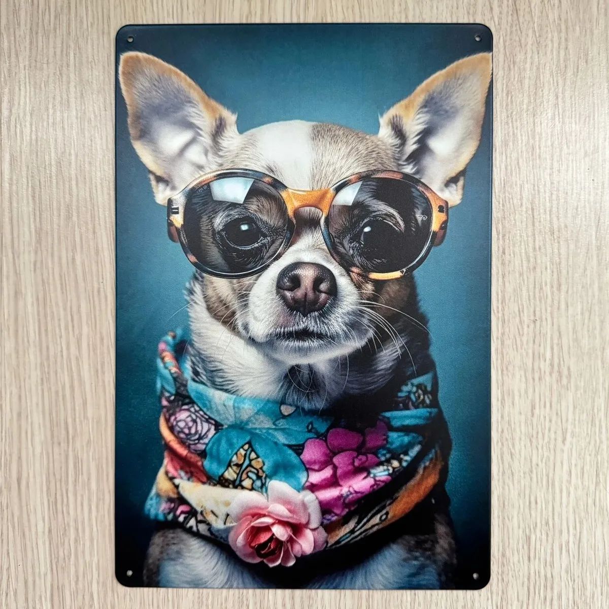 Табличка металлическая интерьерная Арт Собачка Чихуахуа Art Dog