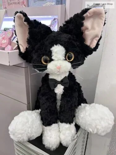 Мягкая игрушка кот девон-рекс 40 см чёрный плюшевый