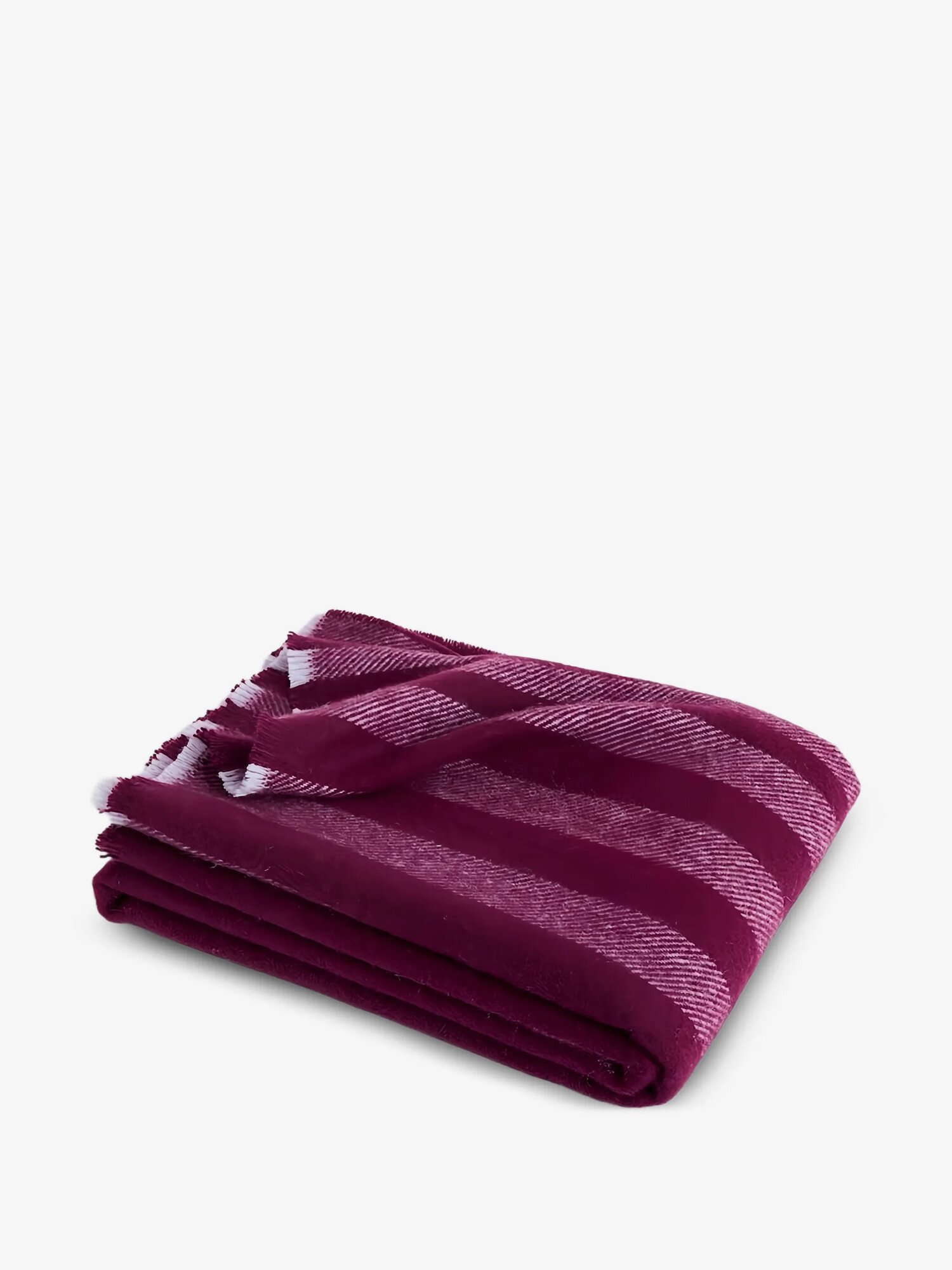 Полосатое одеяло с бахромой, OneSize , фиолетовый