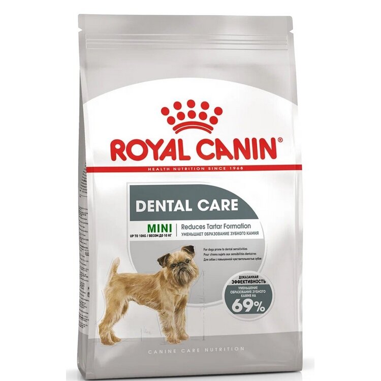 Royal Canin Mini Dental Care / Сухой корм Роял Канин Мини Дентал Кэа для собак Мелких пород весом до 10 кг Уменьшает образование зубного камня фас. 3 кг