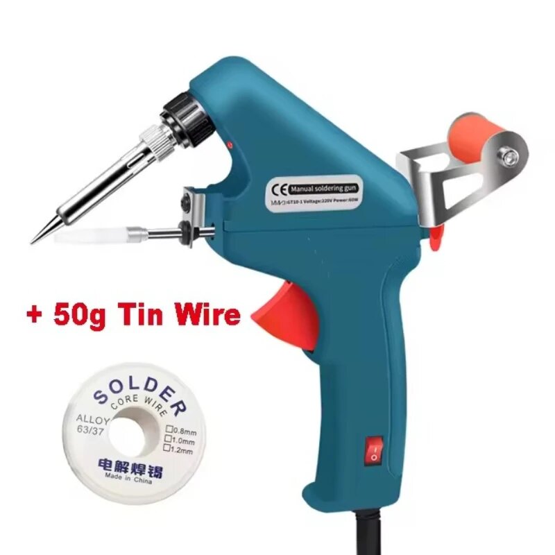 Электрический паяльник 60 Вт EU plug With Tin Wire