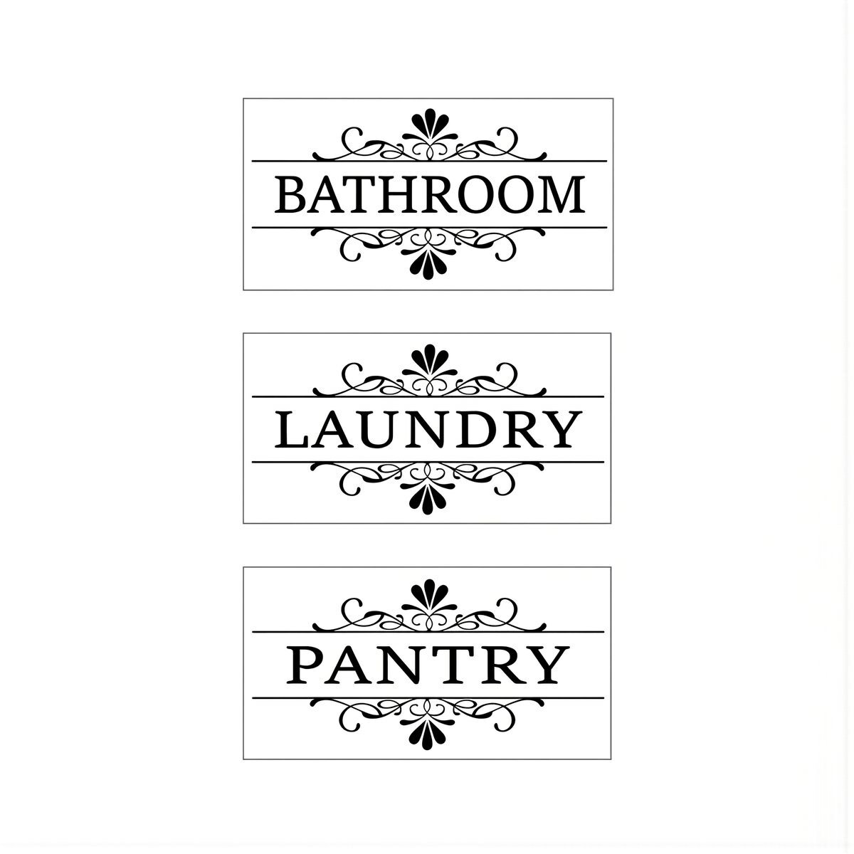 Декор на дверь комплект стикеров Bathroom Laundry Pantry для жилых помещений дома съемная наклейка для ванной прачечной кладовой размер 15 на 30 см, PH2424A+B+C пенный рулон 20×40 см